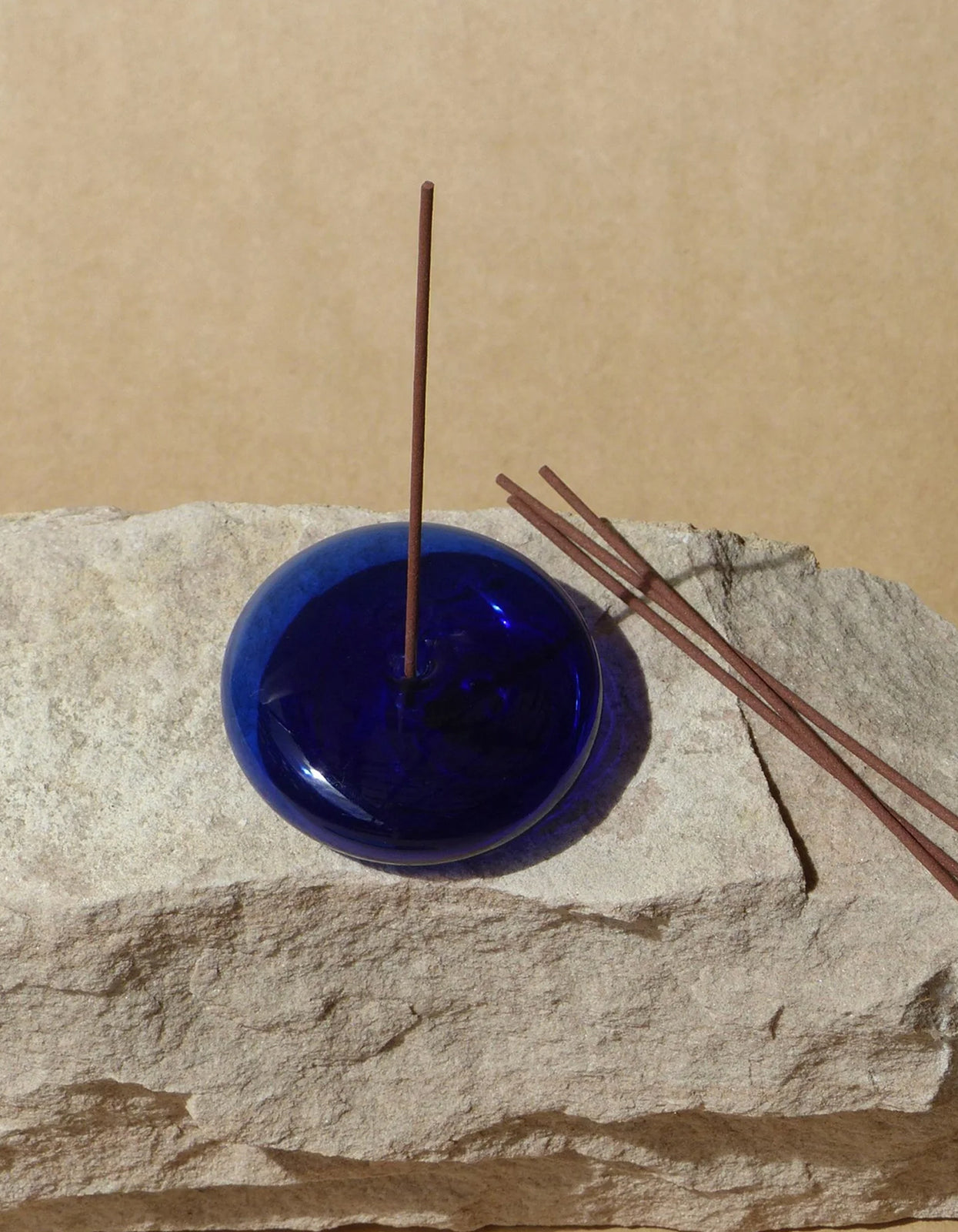 Superette | Glass Vessel Incense Holder - Cobalt