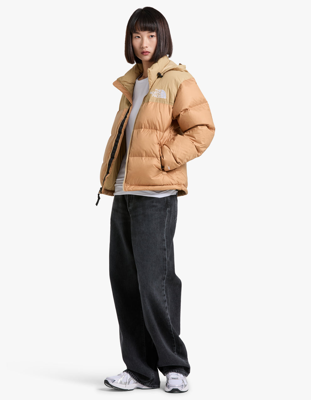 Womens 1996 Retro Nuptse Jacket - Almond Butter/Khaki Stone – Superette