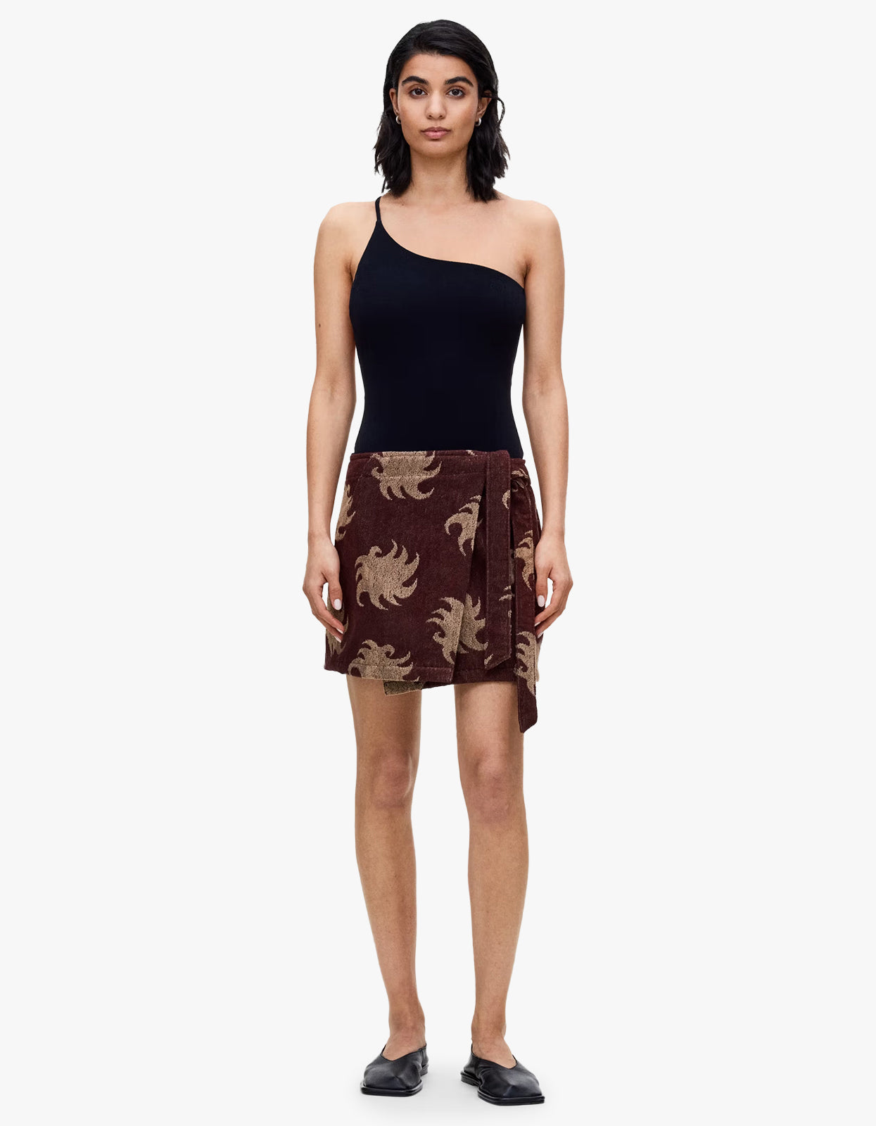 Mocha Ember Cove Wrap Skirt - Brown – Superette
