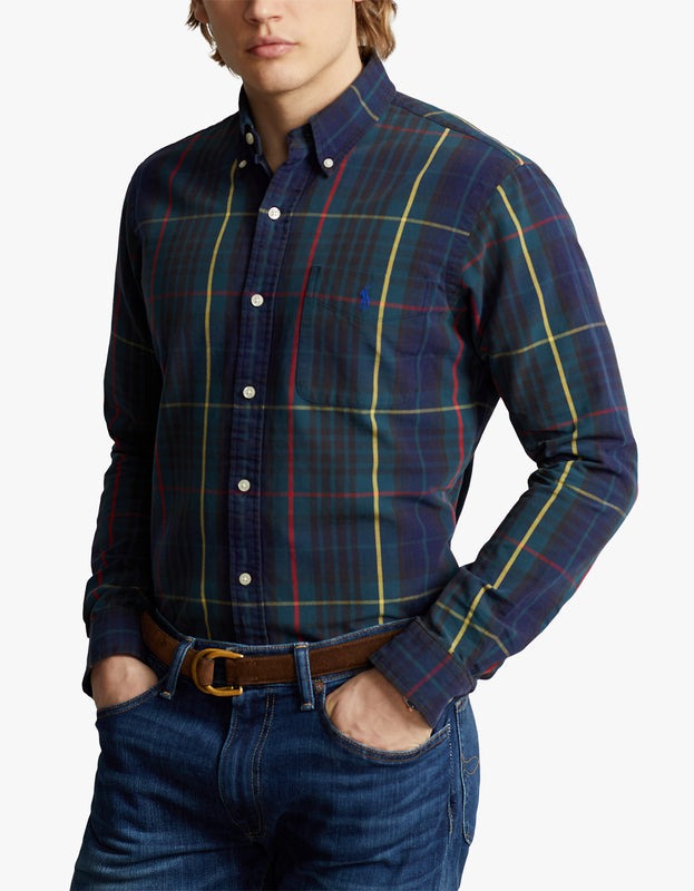 Superette | Custom Fit Long Sleeve Sport Shirt - Blue/White Stripe