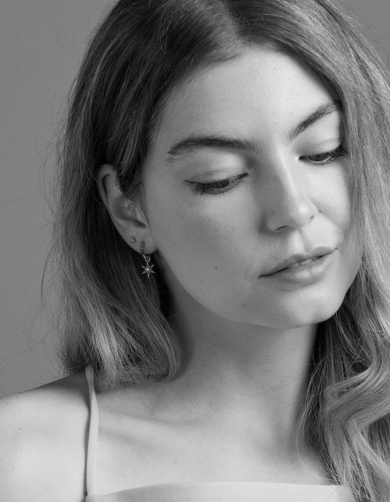 Superette | Zoe & Morgan x No Star Like Thee Hoop - Sterling Silver/Whit